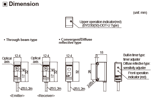 Sensores fotoeléctricos emisor-receptor serie BYD AUTONICS – SUMIMTEC